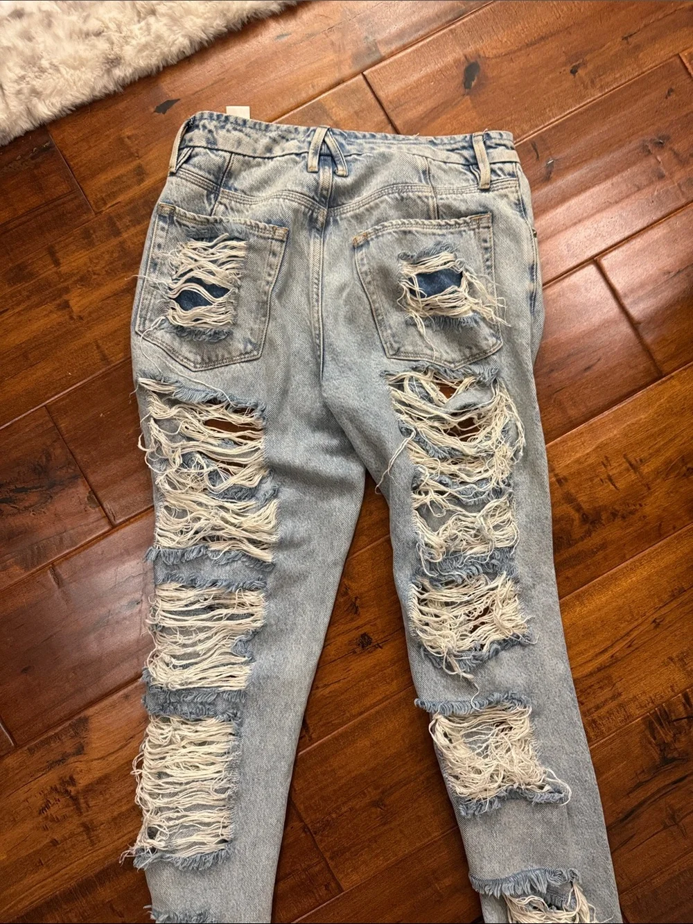 Good American | Pants & Jumpsuits | Good American Light Blue Distressed ...